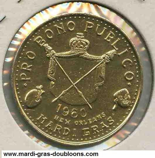 Rex 1960 GOLD Aluminum New Orleans Mardi Gras Doubloon | Mardi Gras ...