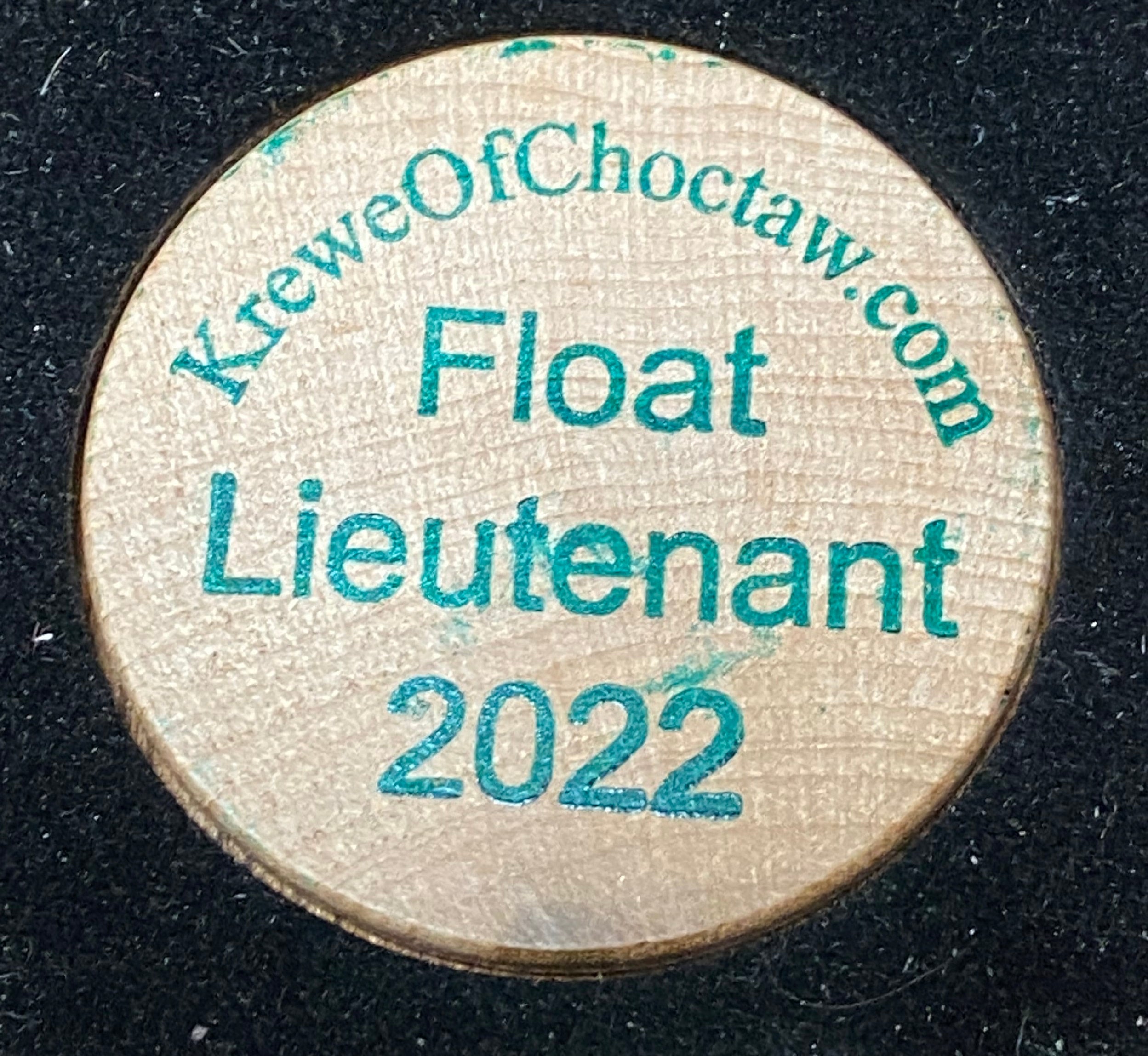 Choctaw 2022 Wood Float Lieutenant Green Ink New Orleans Mardi Gras ...