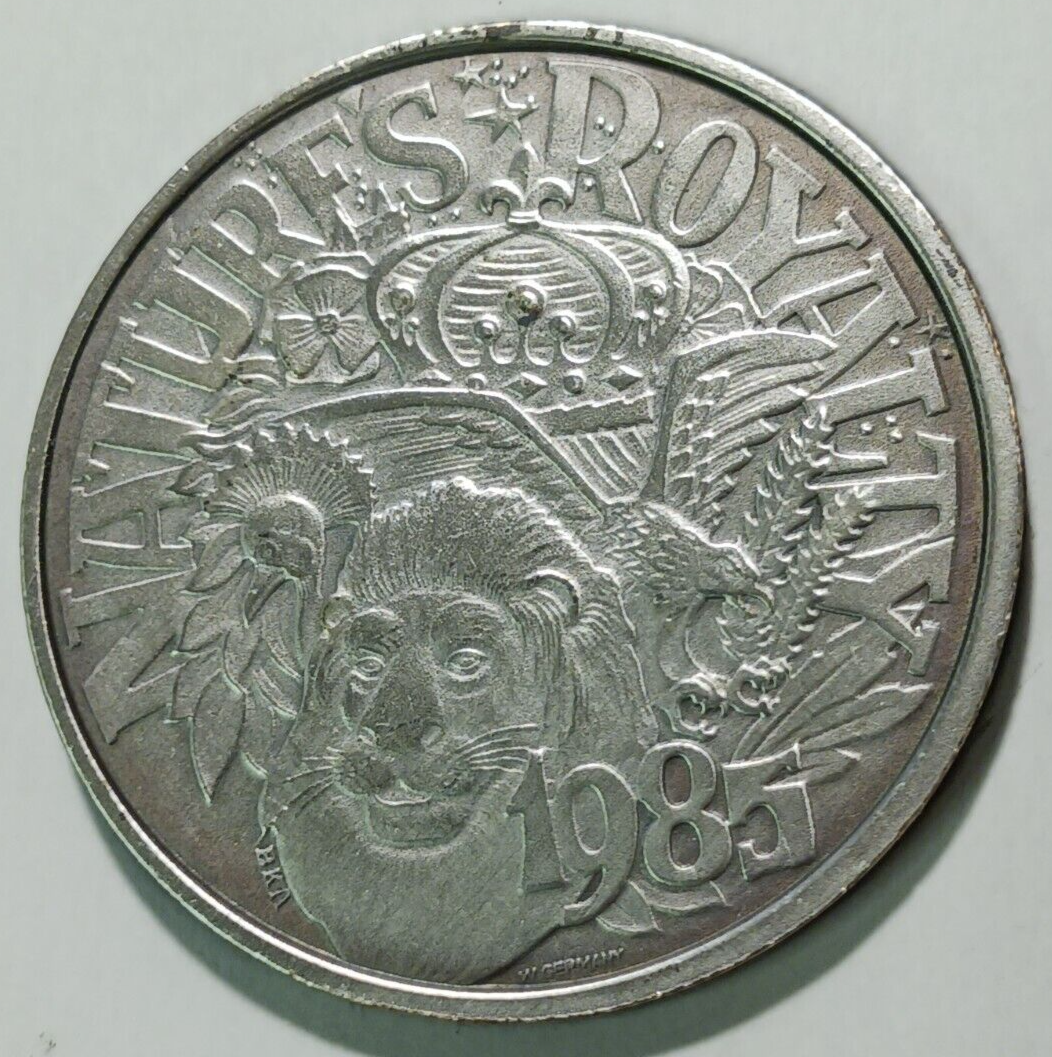 Rex 1985 Oxidized Silver Bronze Theme New Orleans Mardi Gras Krewe Doubloon | Mardi Gras ...
