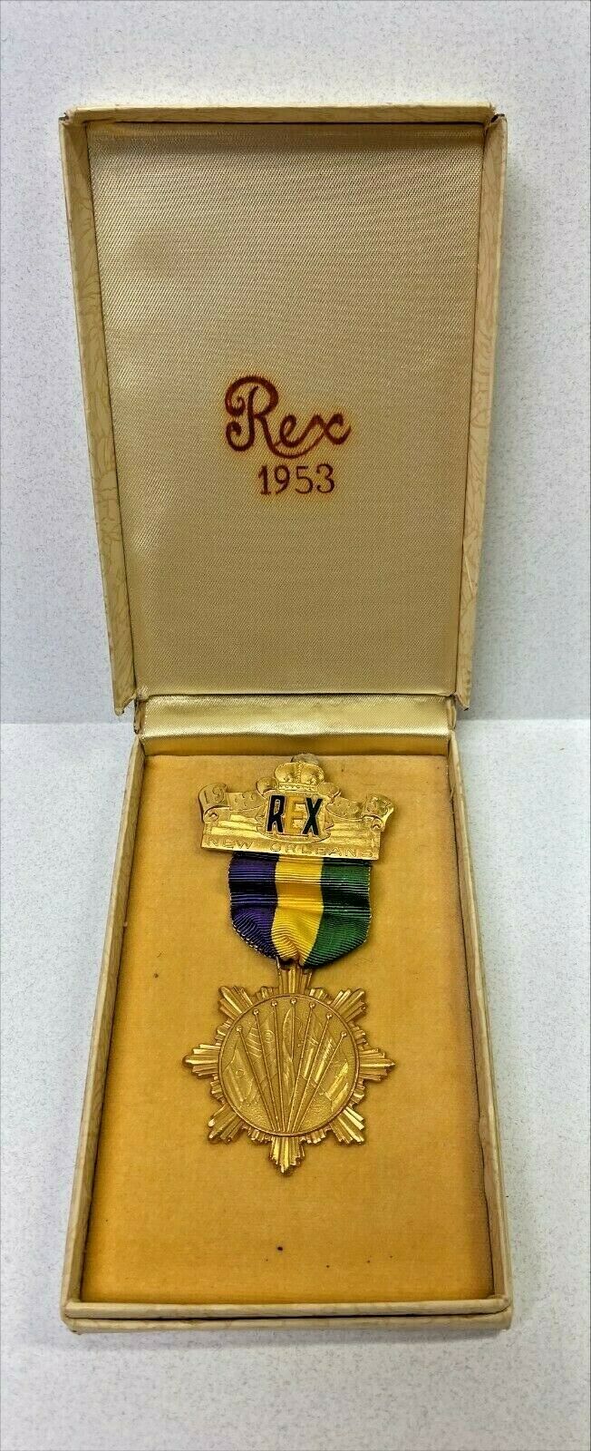 Rex 1953 Member Ducal Badge Pin New Orleans Mardi Gras Krewe Favor With ...